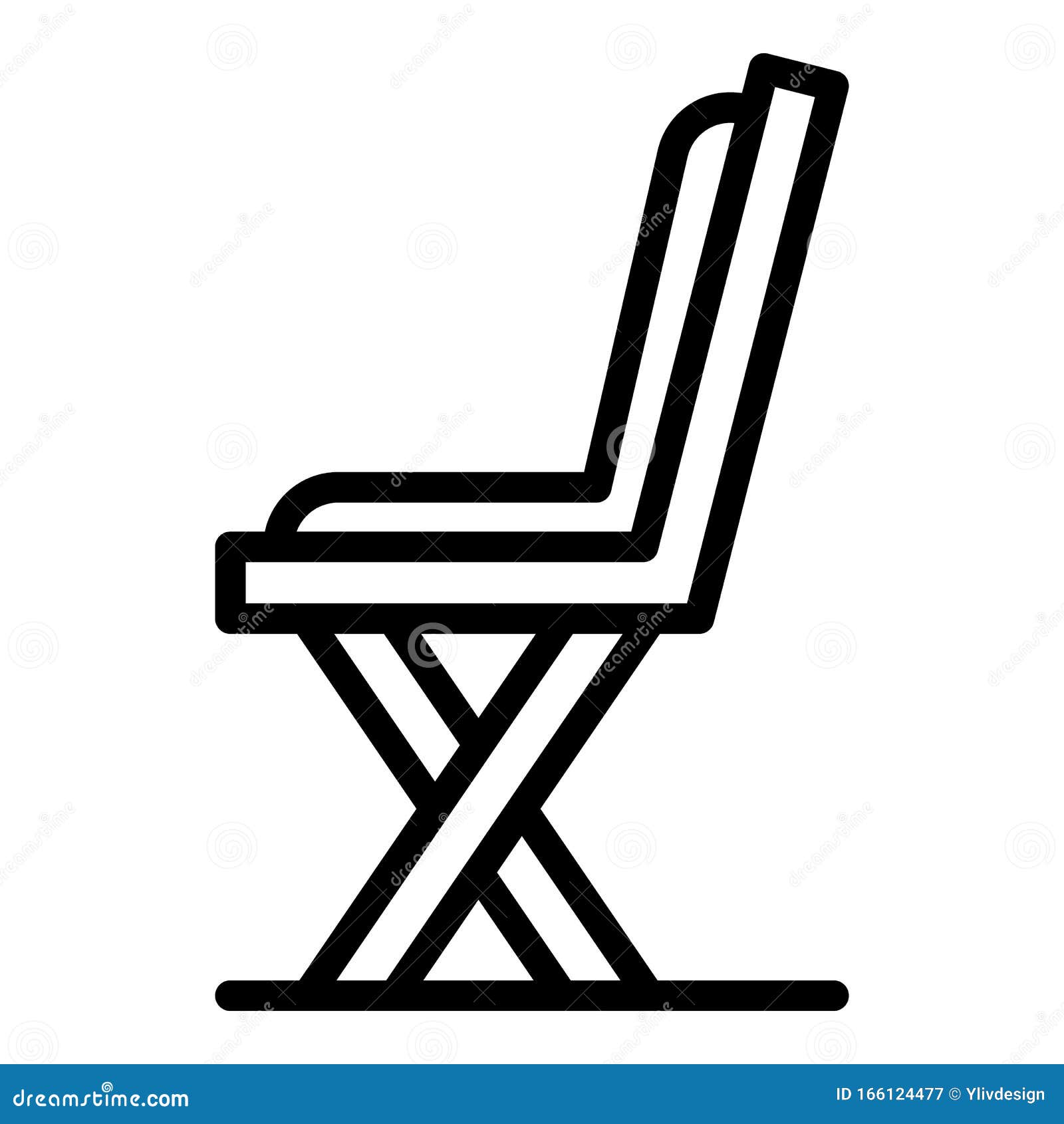 Street Bench Side View Icon, Outline Style Stock Vector - Illustration ...