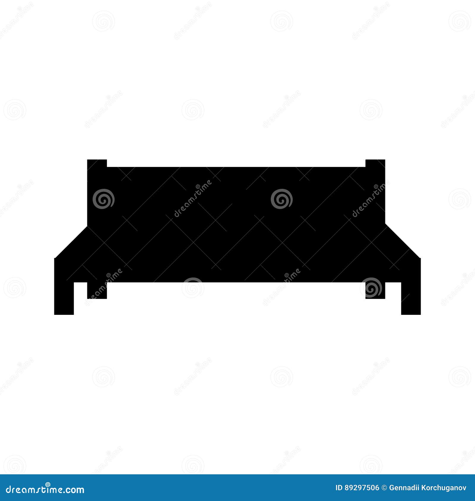 Street Benches silhouette stock vector. Illustration of icon - 89297506