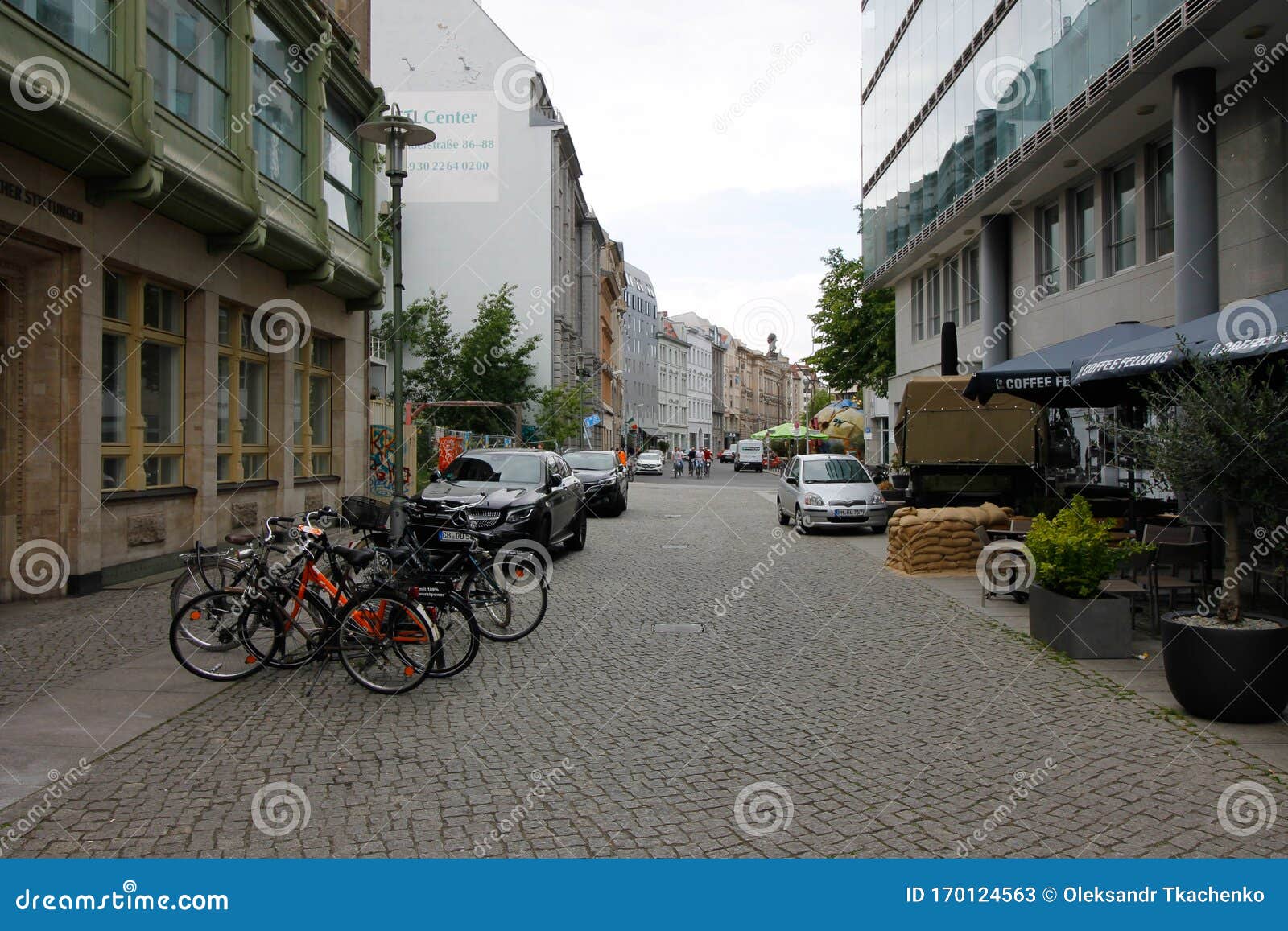 Street on Berlin old town editorial stock photo. Image of german ...