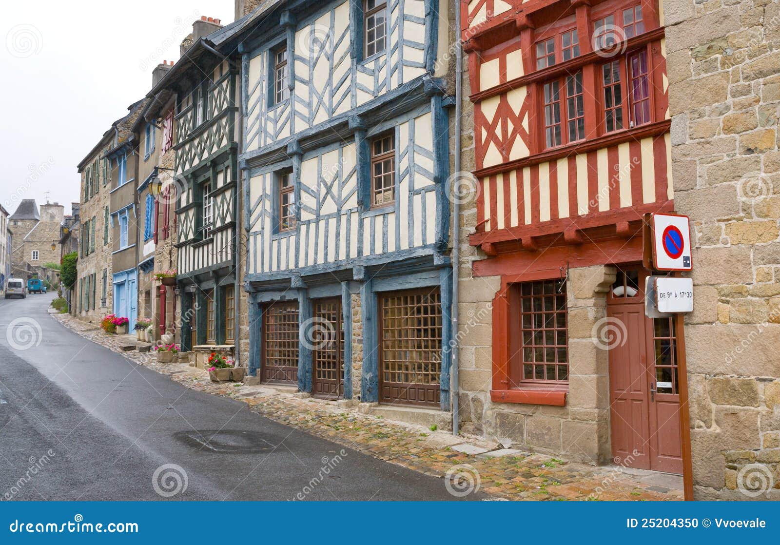 Street in Breton town stock photo. Image of bretagne - 25204350