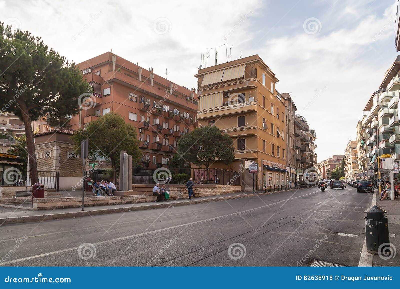 Street and Buildings in Rome Editorial Stock Photo - Image of scene ...