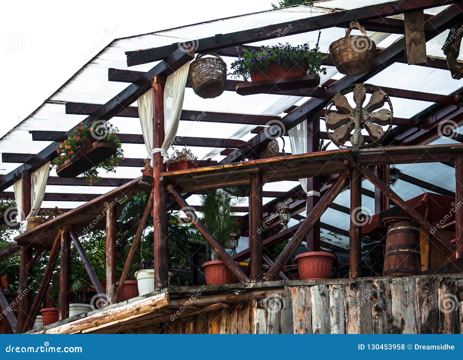 Street cafe in rural style stock photo. Image of outdoor - 130453958