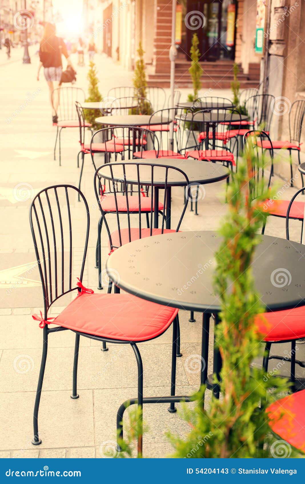 Street cafe on the square stock image. Image of morning - 54204143