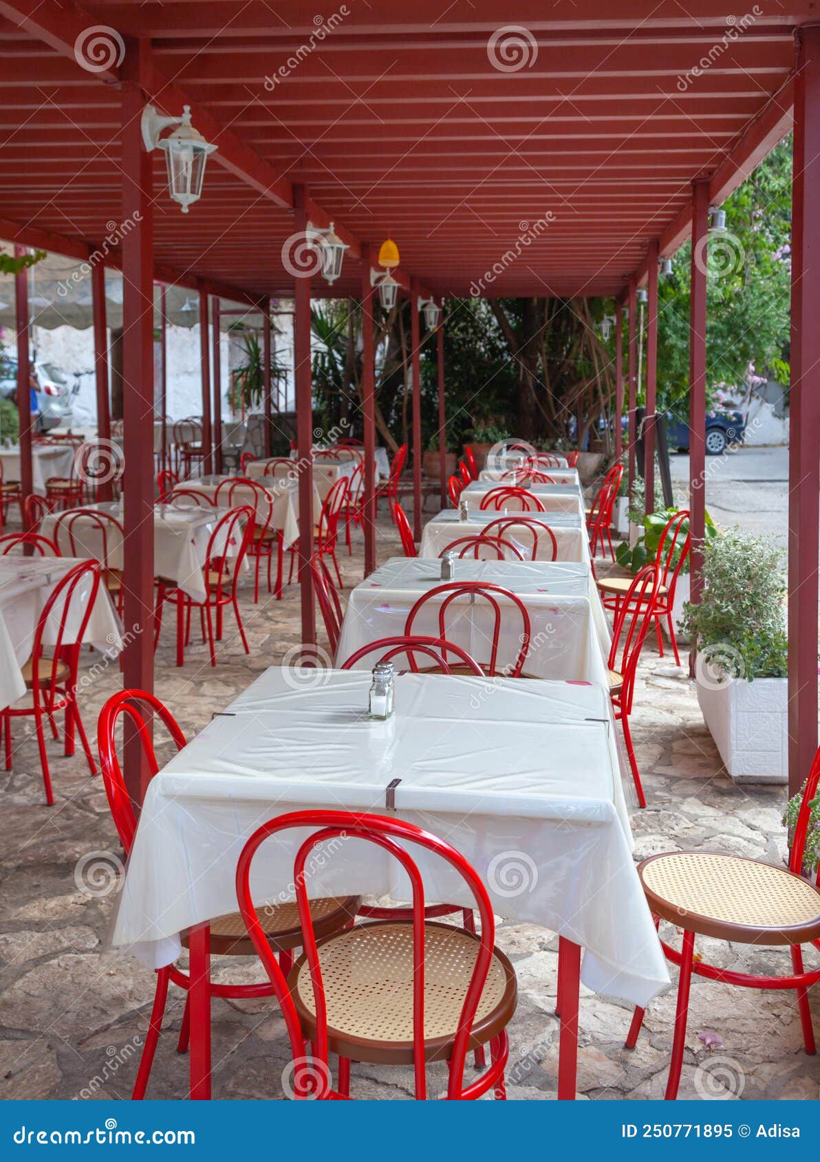Street cafe stock image. Image of bistro, outside, outdoor - 250771895