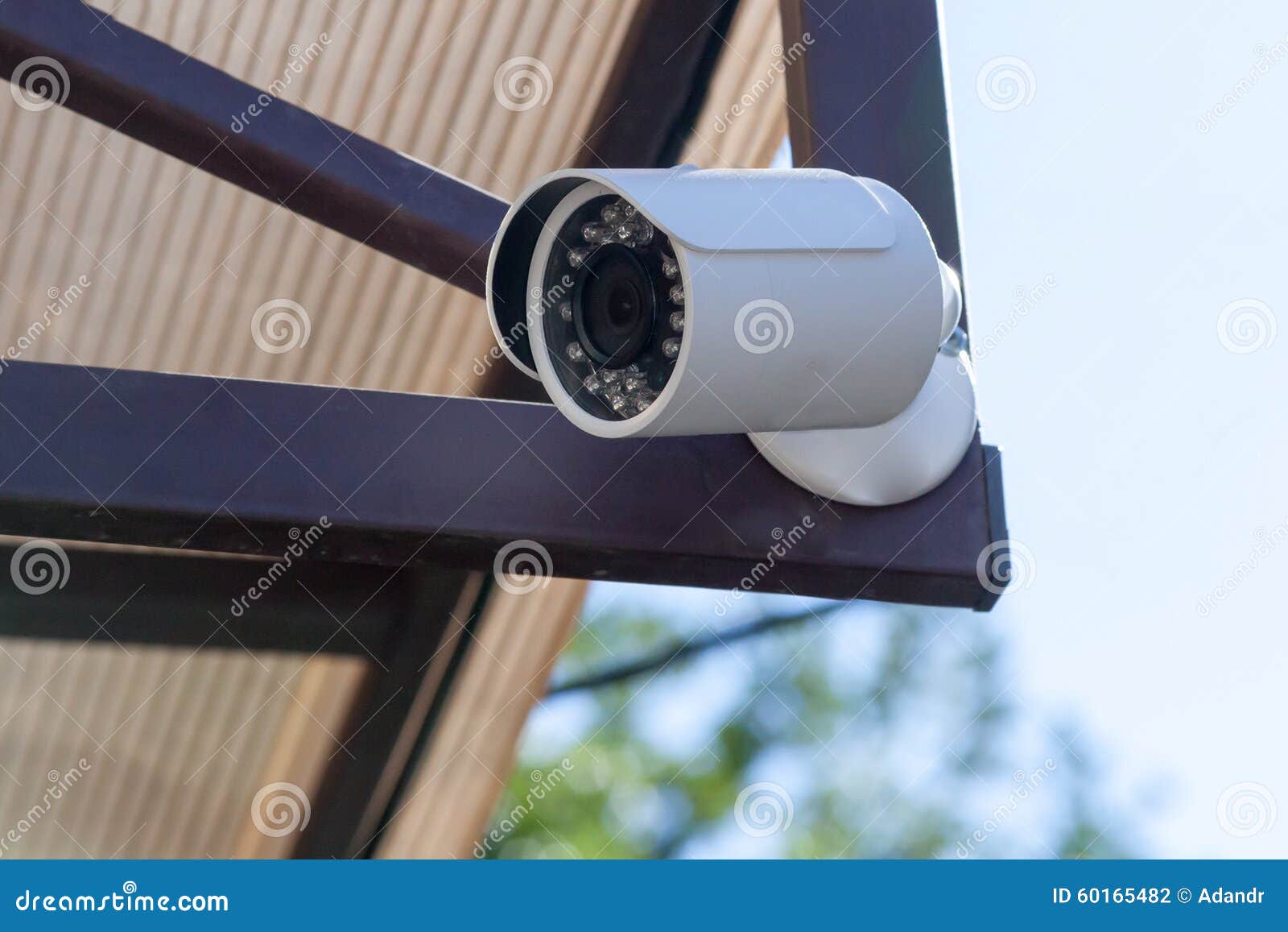Street Camera of External Supervision Stock Photo - Image of guard ...