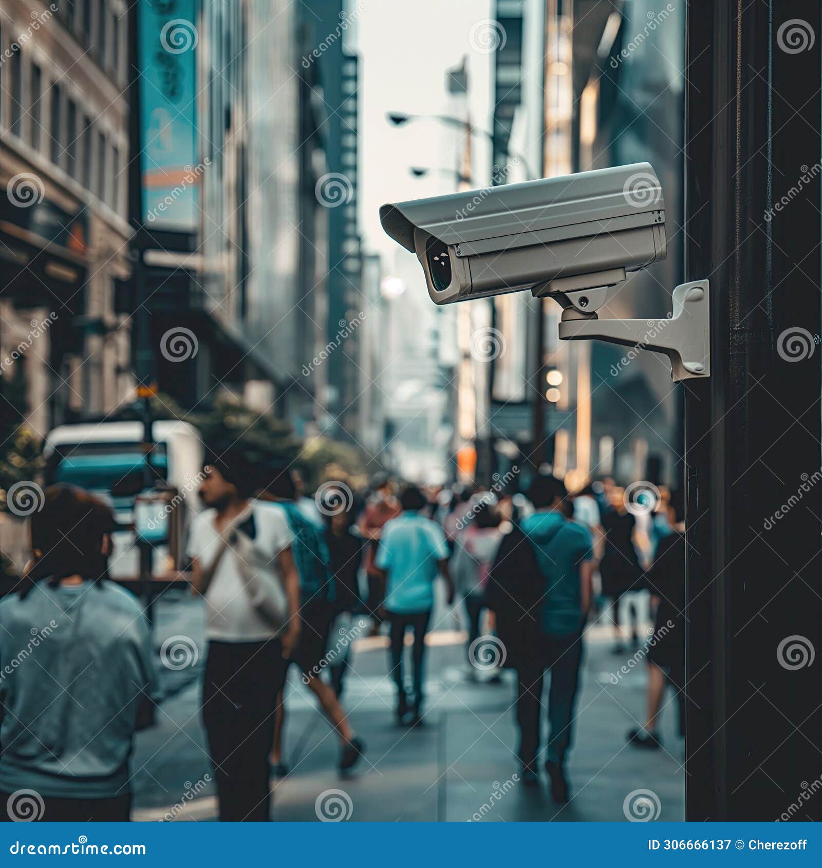 Street Camera Watching People Stock Image - Image of business, modern ...