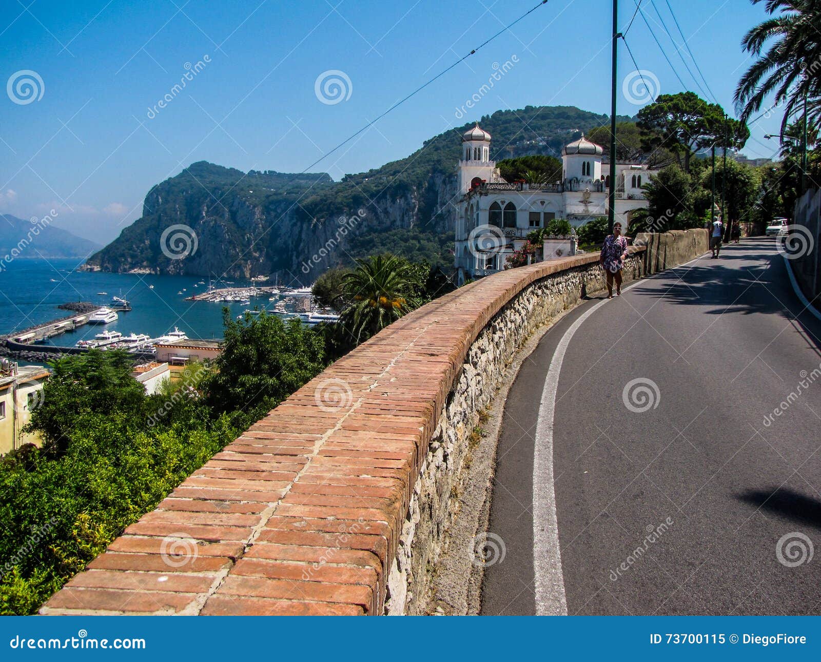 Street in Capri editorial image. Image of panorama, impressive - 73700115
