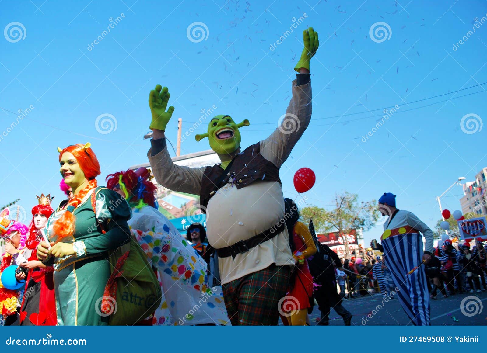 Street carnival - Shrek editorial stock photo. Image of entertainment ...