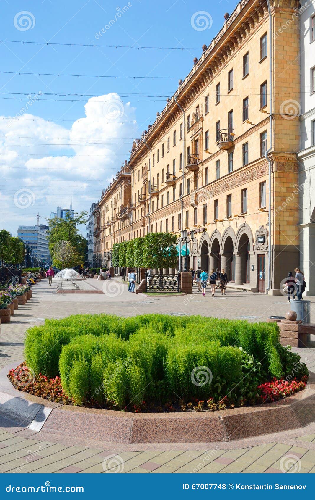 Street in Central Part of Minsk. Editorial Stock Photo - Image of ...