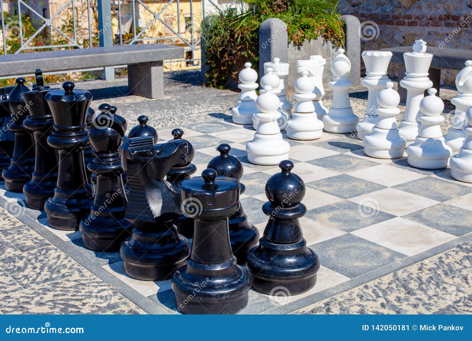 Street chess game. stock image. Image of granite, figures - 142050181