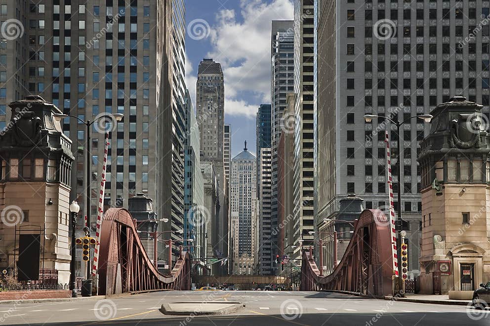 Street of Chicago. stock photo. Image of place, architecture - 19072666