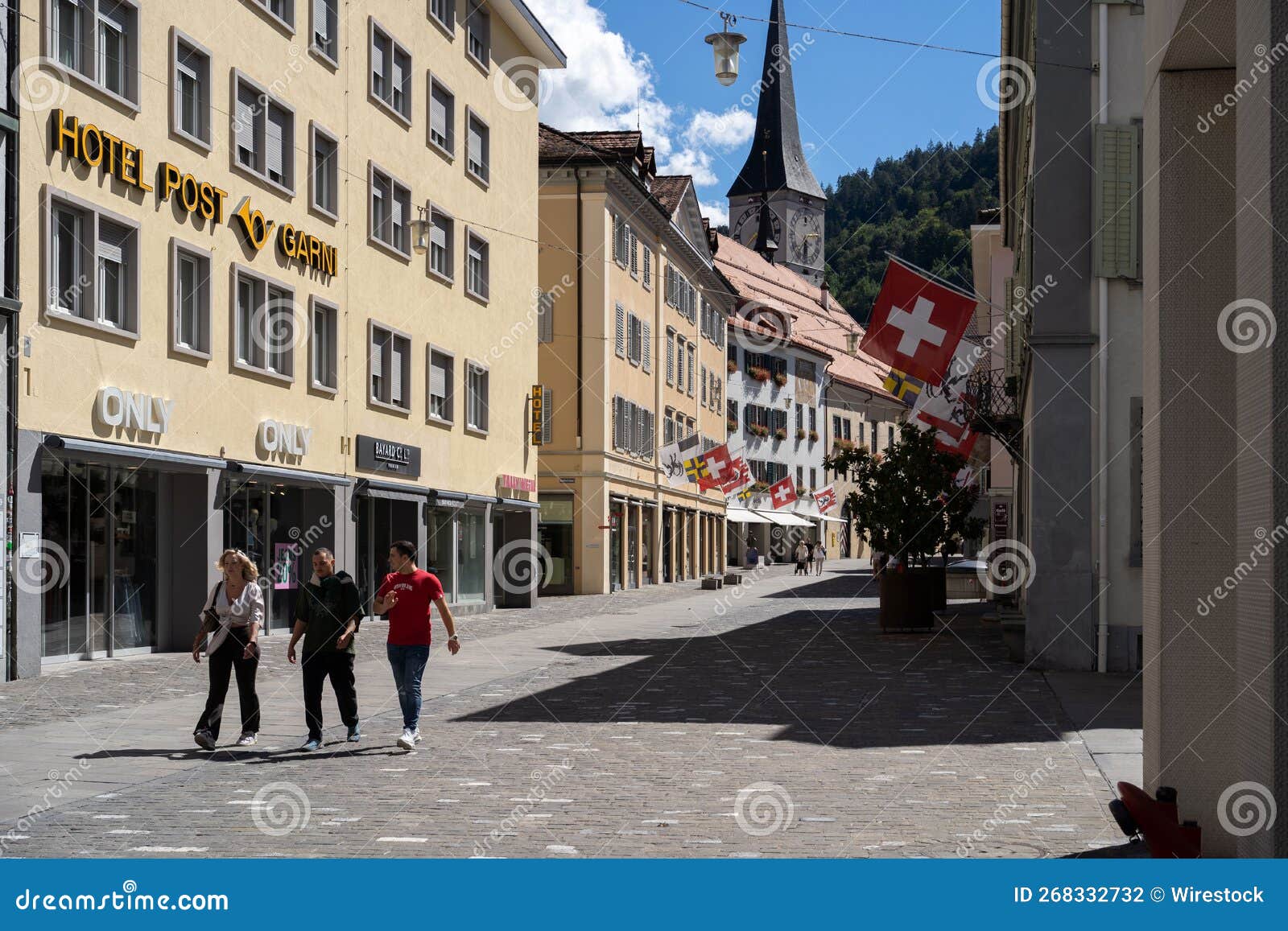 Street in the City of Chur, Switzerland Editorial Photography - Image ...