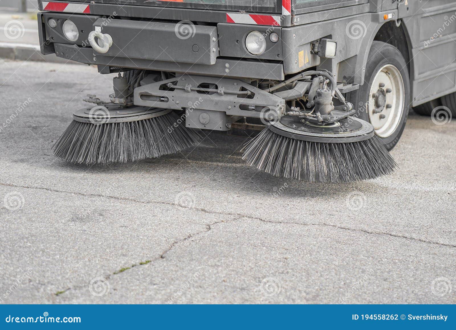 Street City Cleaning Machine on the Street Stock Photo - Image of ...