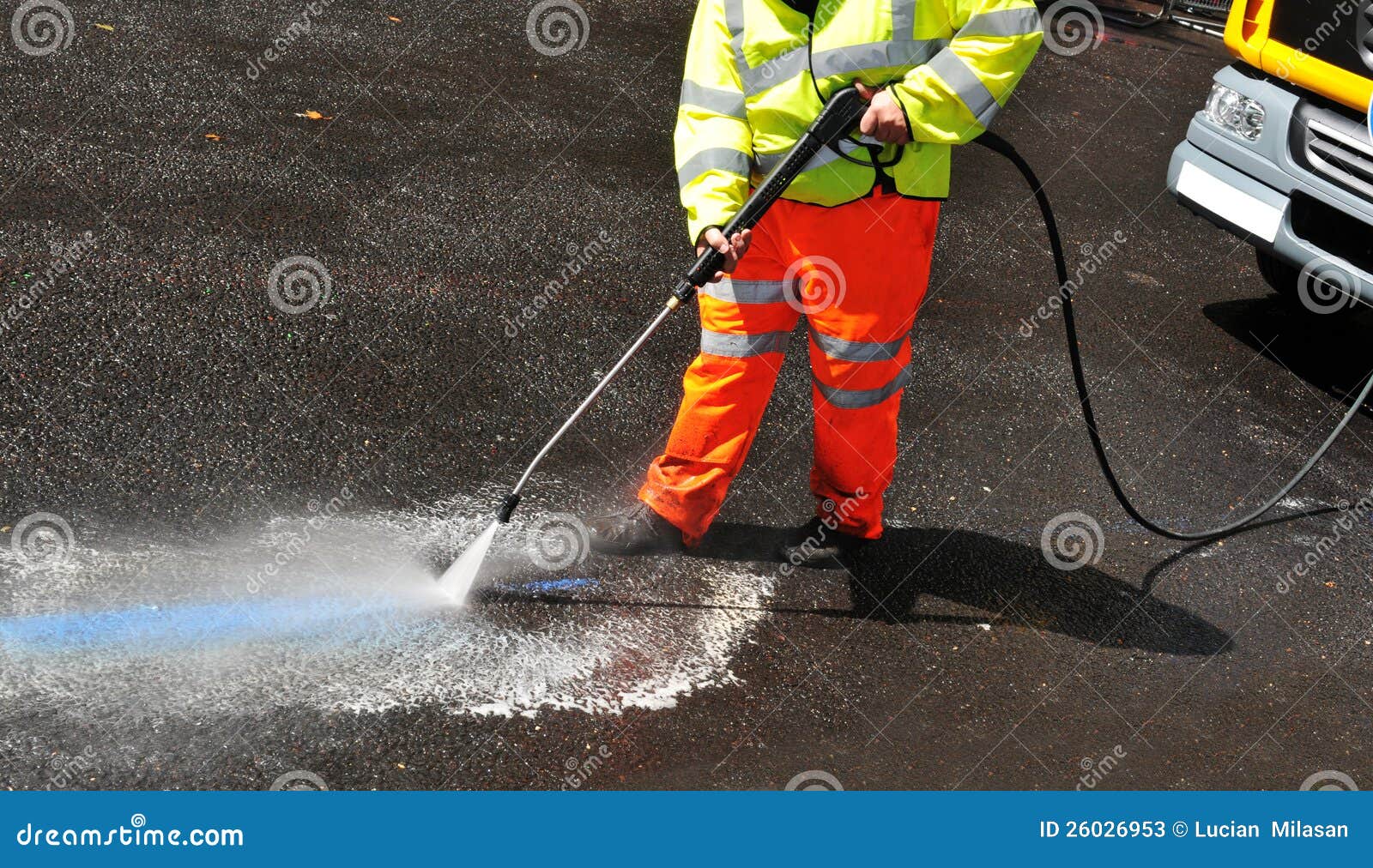 Street cleaner stock image. Image of infested, detergents - 26026953