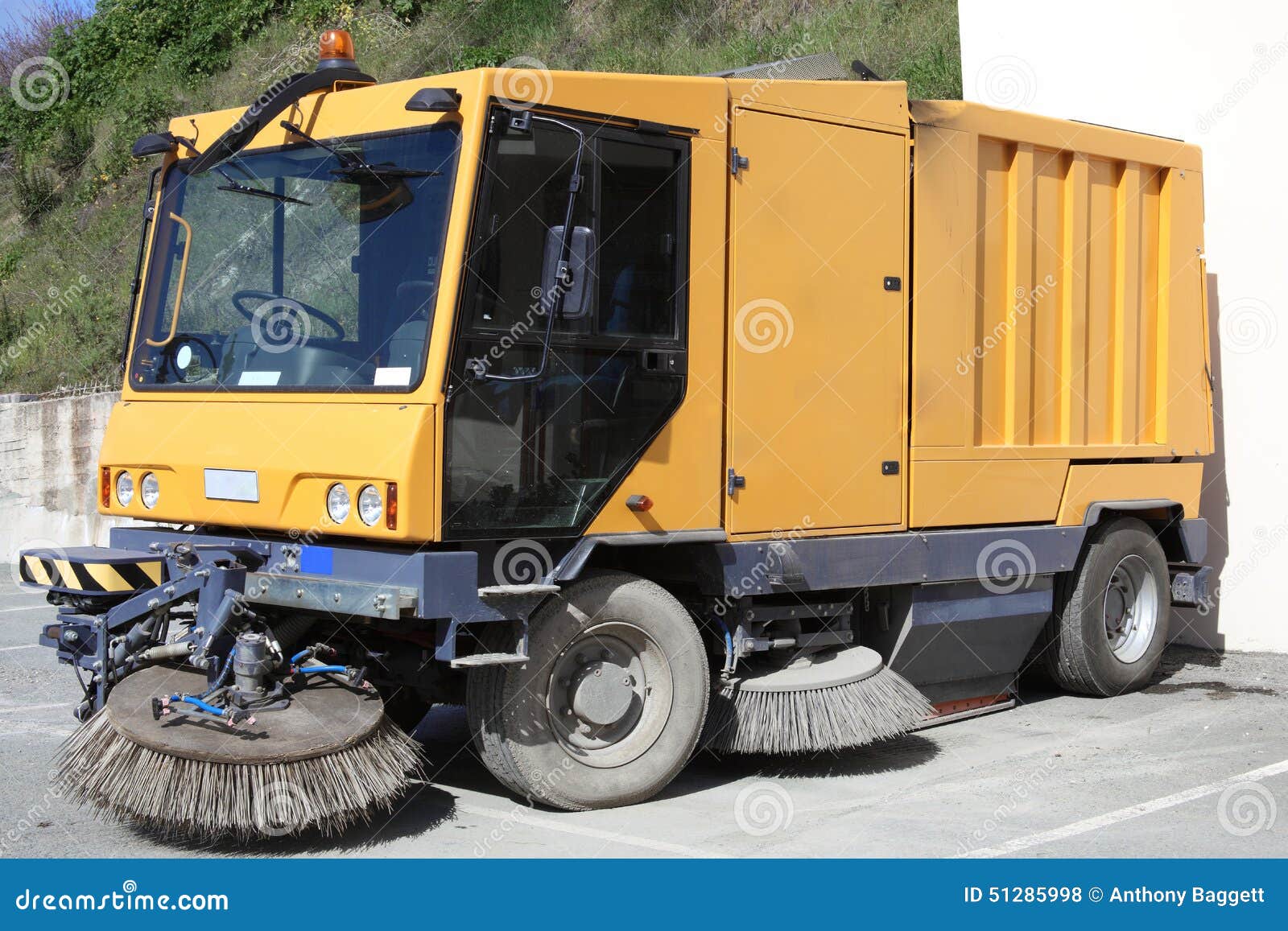 Street cleaner truck stock photo. Image of city, hygiene - 51285998