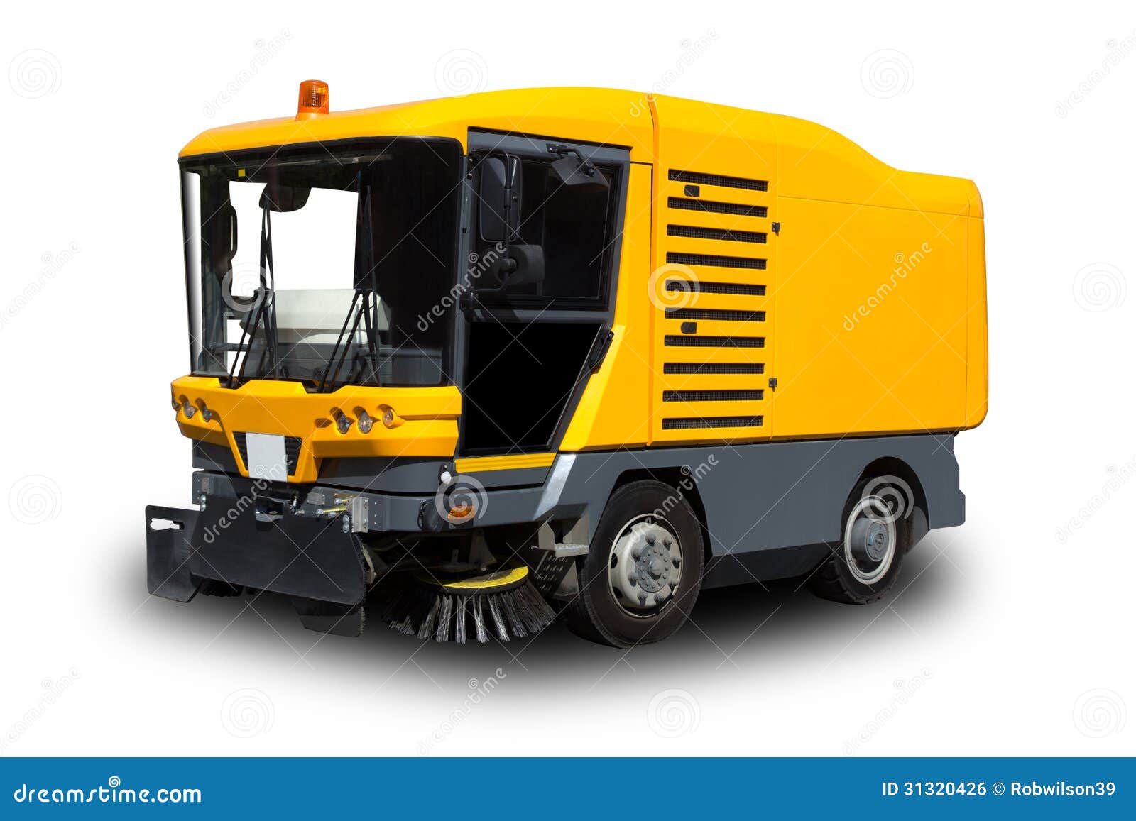Street Cleaner stock photo. Image of rotate, broom, outdoor - 31320426