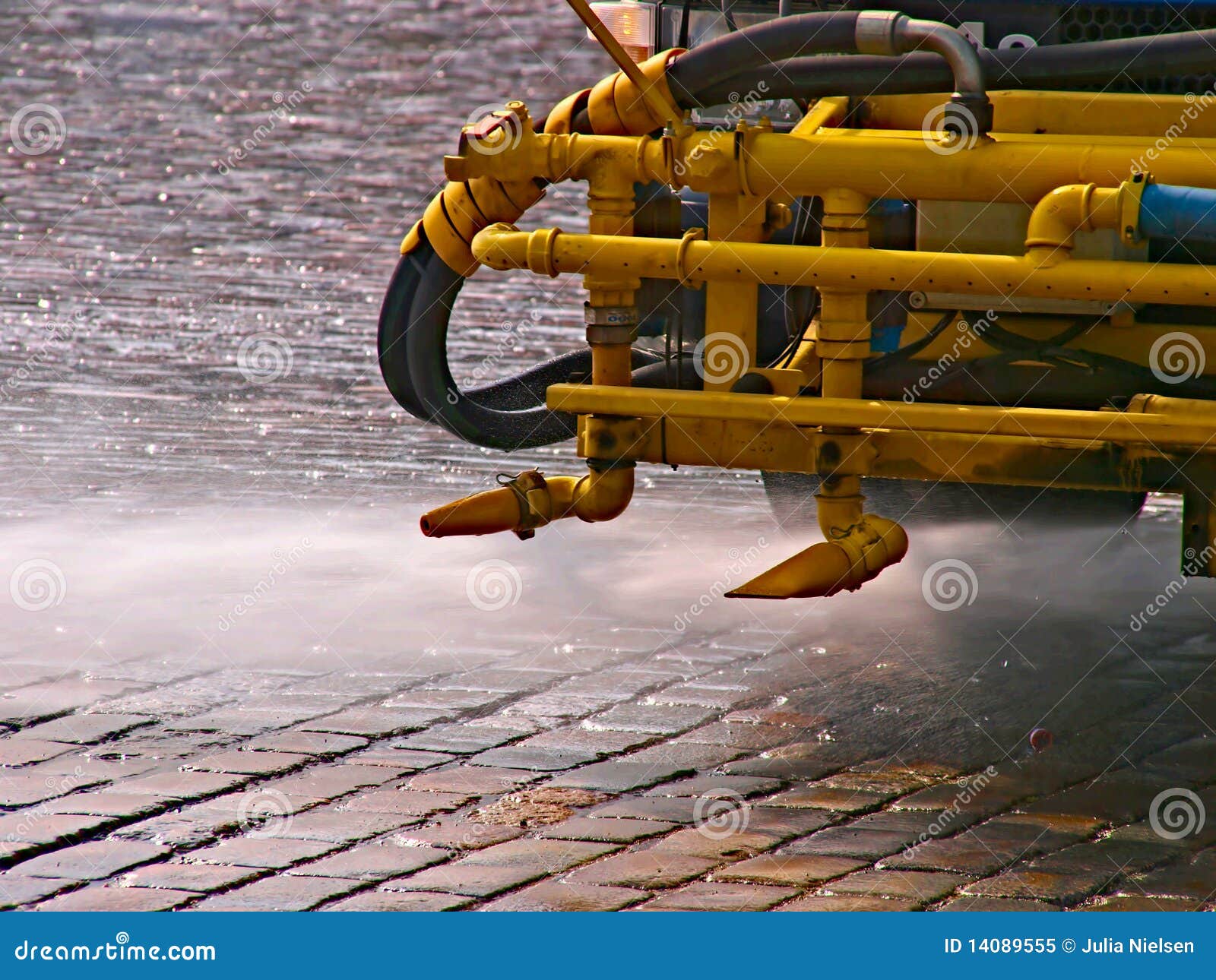 Street cleaning machine stock image. Image of clean, working - 14089555