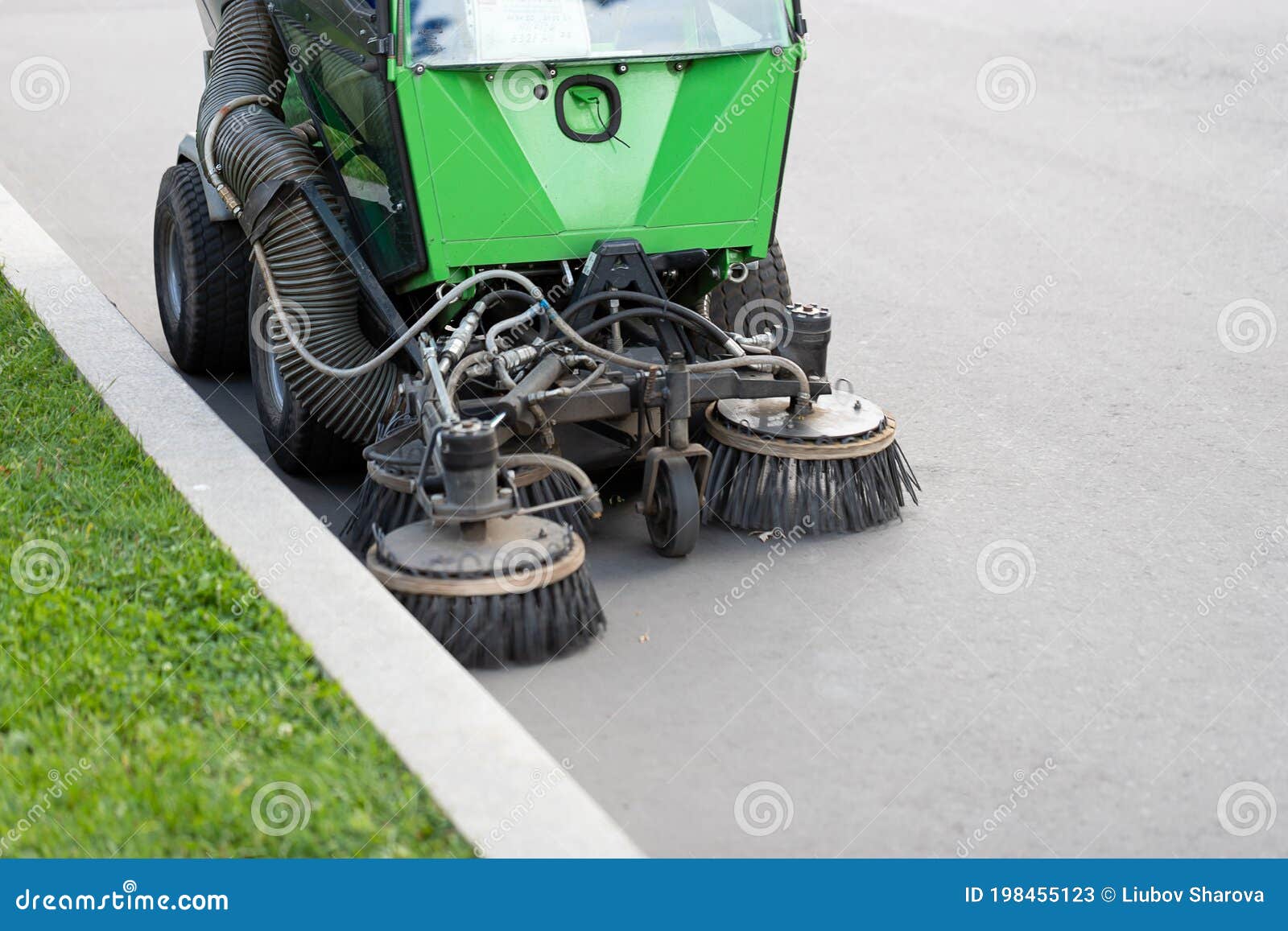 Street cleaning machine stock image. Image of industry - 198455123