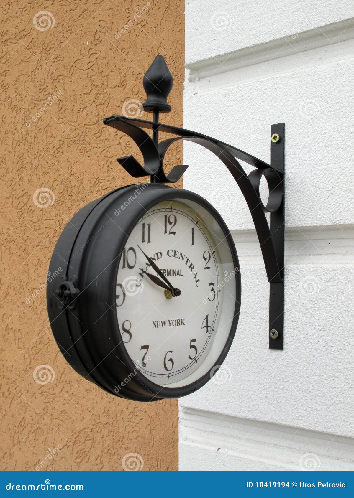 Street clock stock photo. Image of brown, white, nice - 10419194