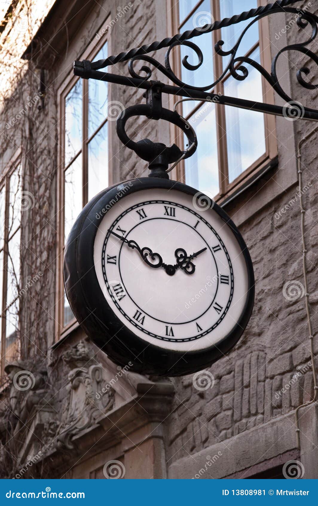 Street clock stock image. Image of single, number, accuracy - 13808981