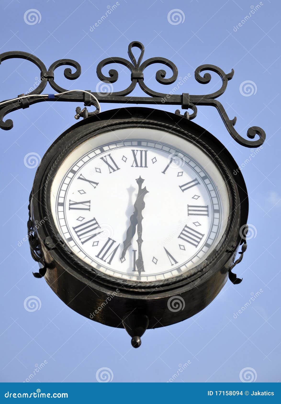 Street clock stock photo. Image of hour, time, russia - 17158094
