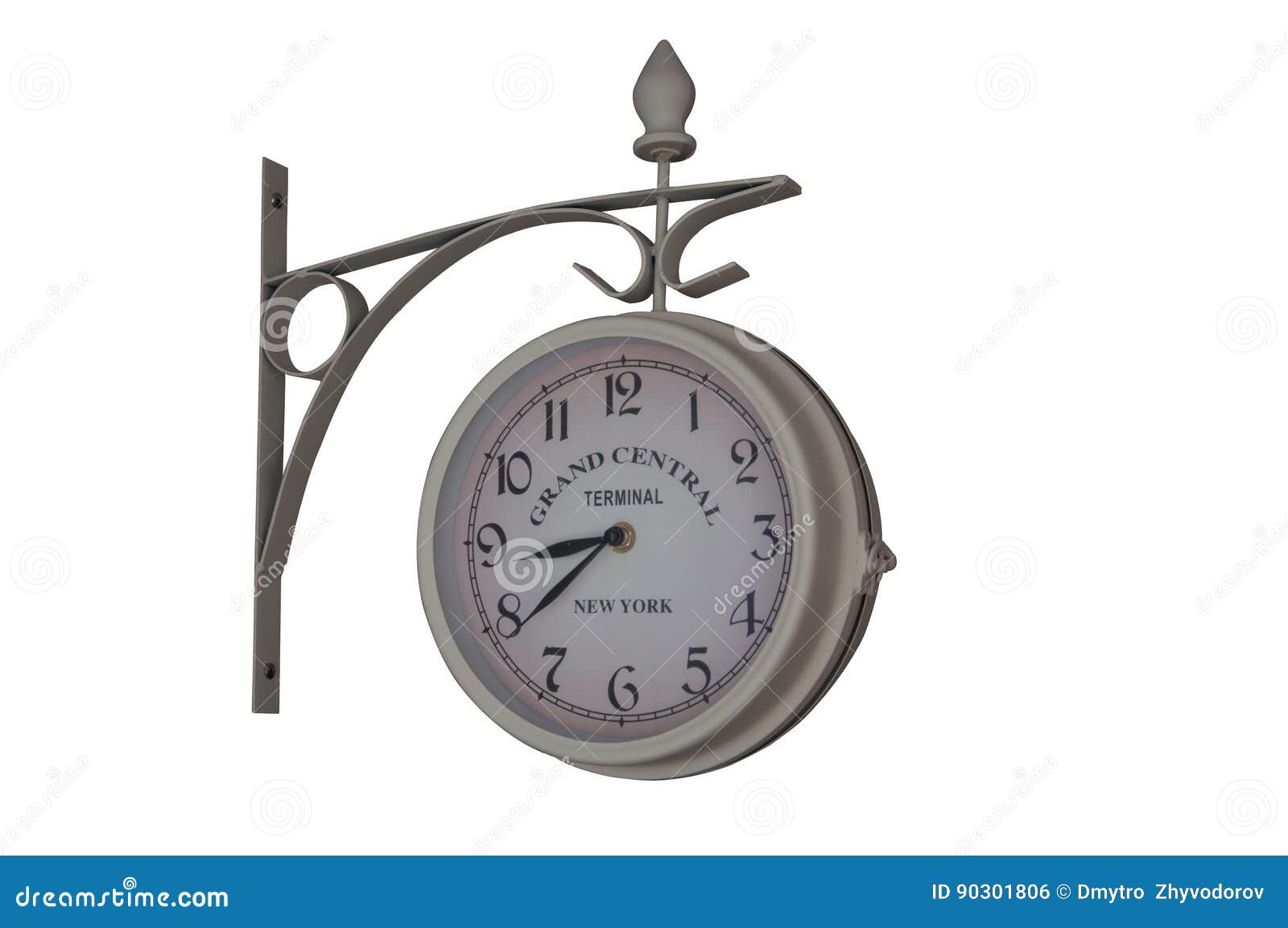 Street clock stock photo. Image of isolated, decorative - 90301806