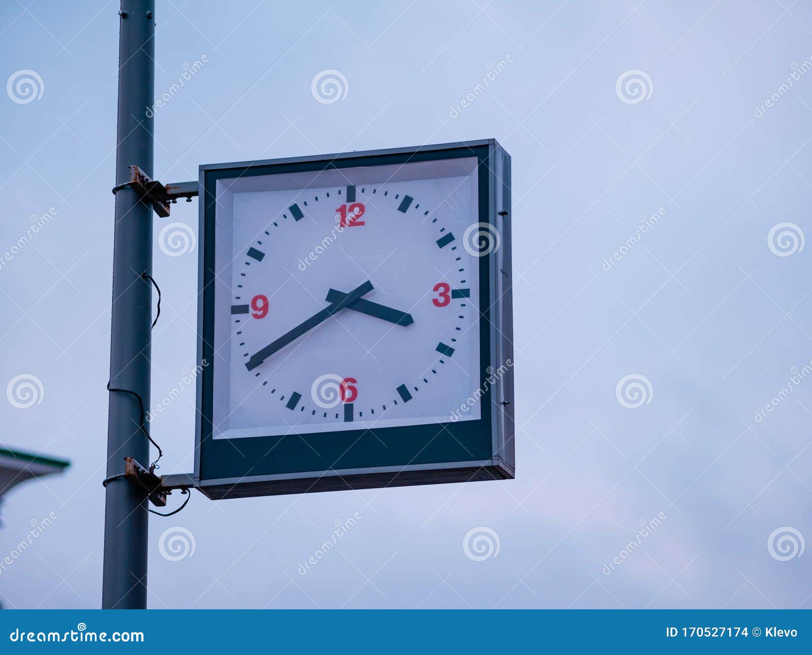 Street Clock with a Traditional Dial and Hands Arrows for Hours and ...