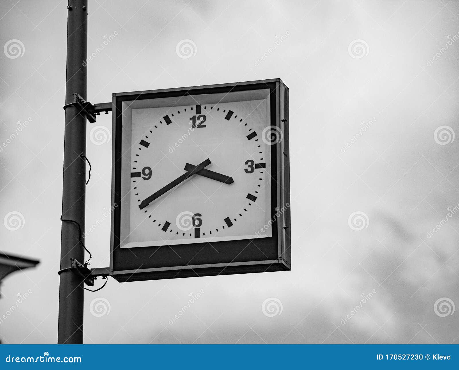 Street Clock with a Traditional Dial and Hands Arrows for Hours and ...