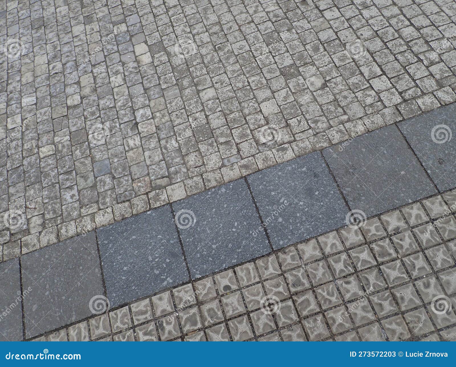 Concrete Or Cobble Gray Square Pavement Slabs Or Stones For Floor, Wall ...
