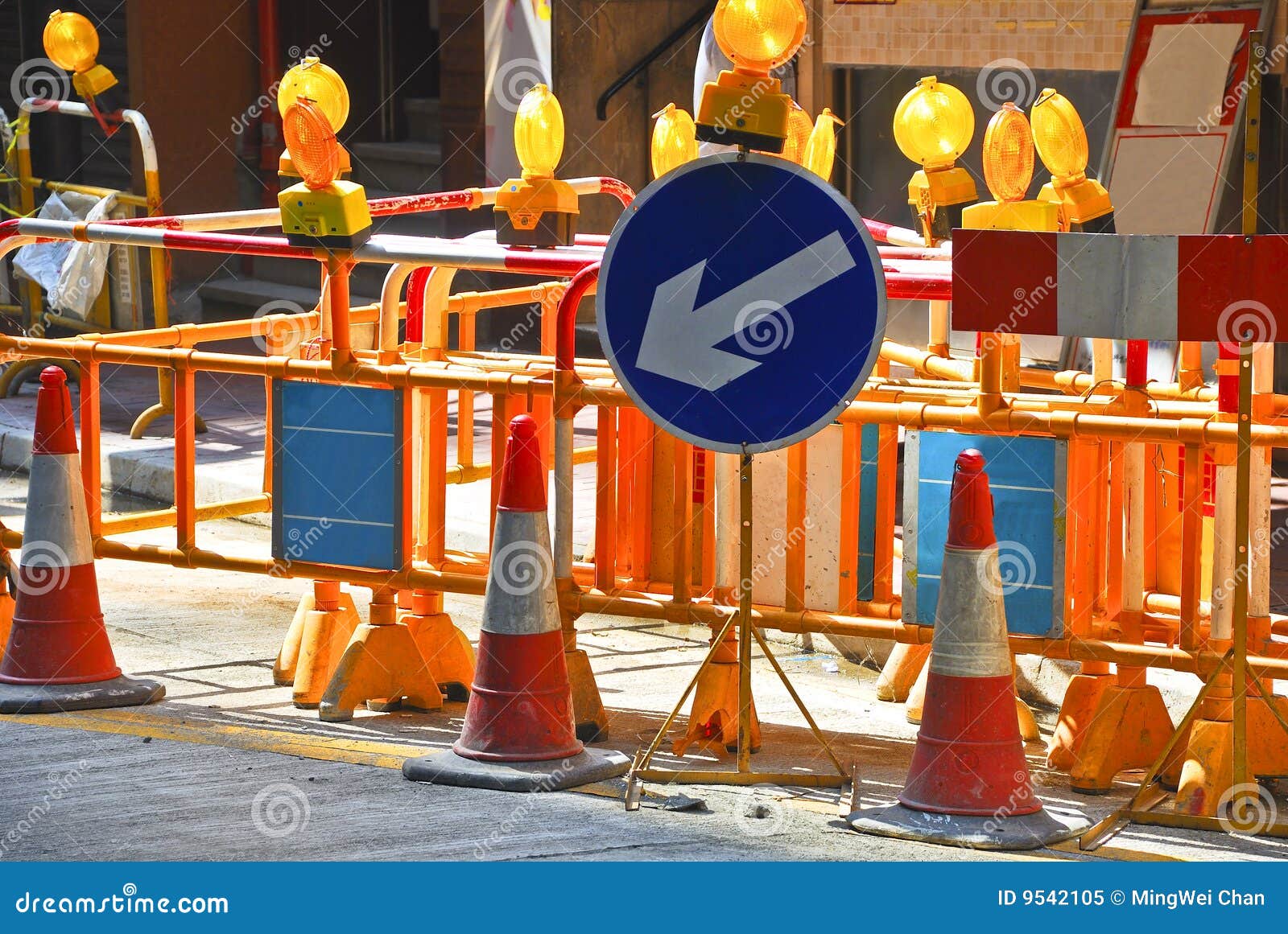 Street Construction 01 stock image. Image of light, warning - 9542105