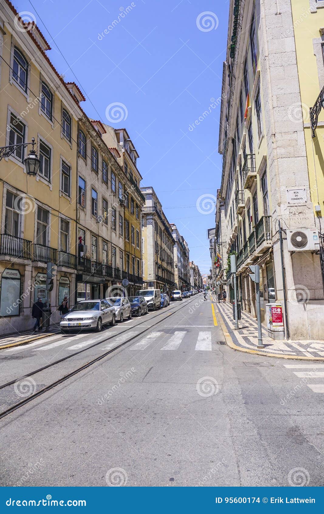 Street corner in Lisbon editorial stock image. Image of sightseeing ...