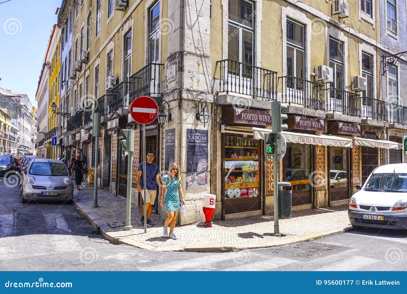 Street corner in Lisbon editorial photography. Image of sightseeing ...