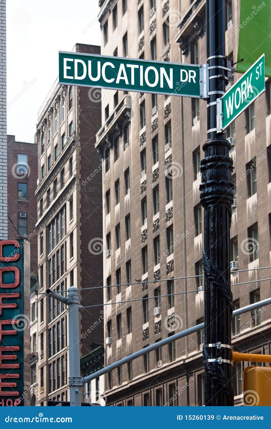 Street Corner Signs stock image. Image of post, education - 15260139