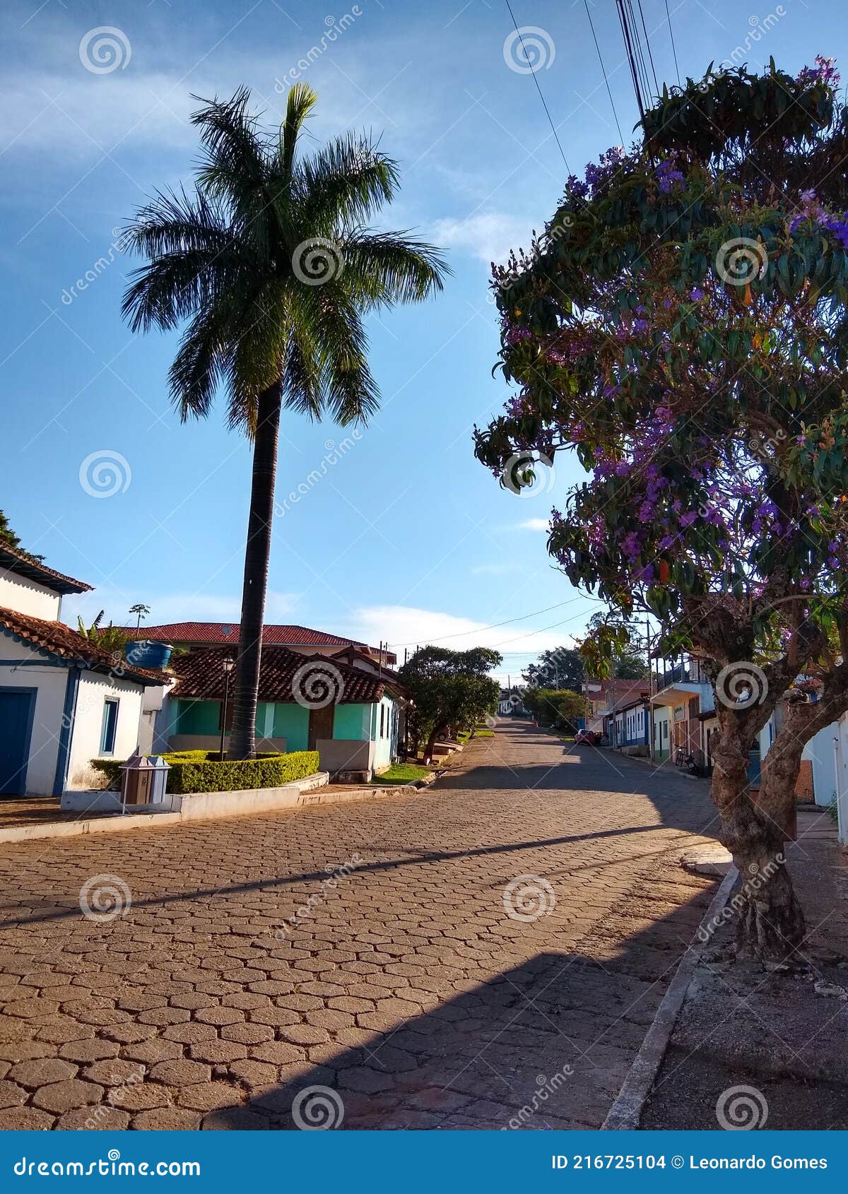 Street of a country town stock photo. Image of beach - 216725104