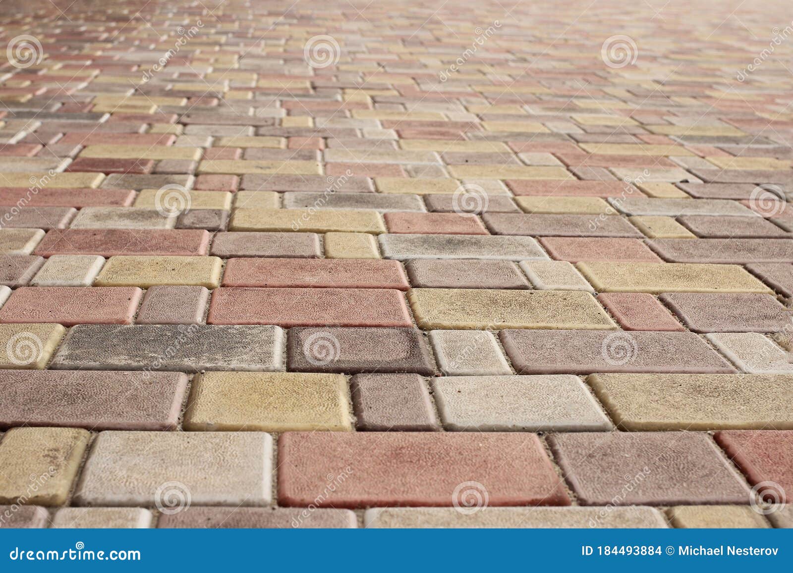 Street Covered with Paving Slabs in the City Stock Photo - Image of ...