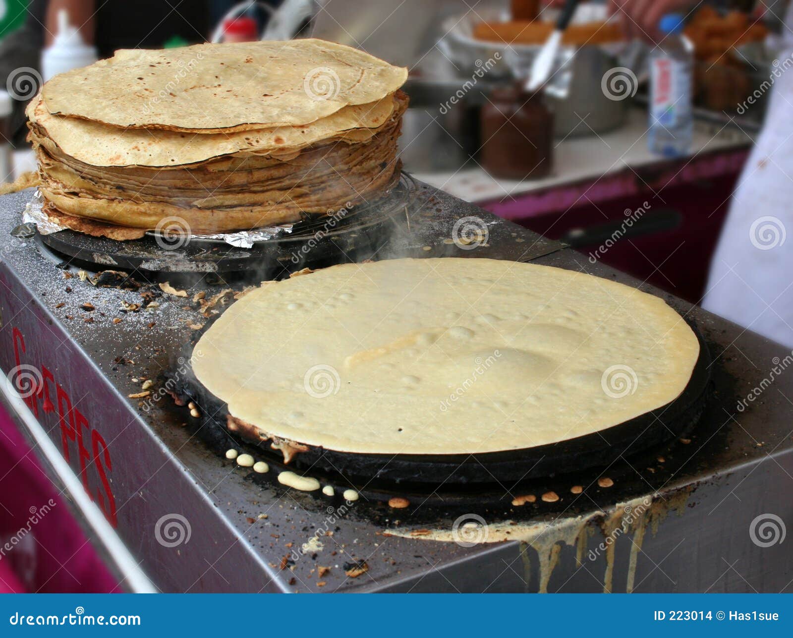 Street Crepes stock photo. Image of mess, steam, burn, square - 223014