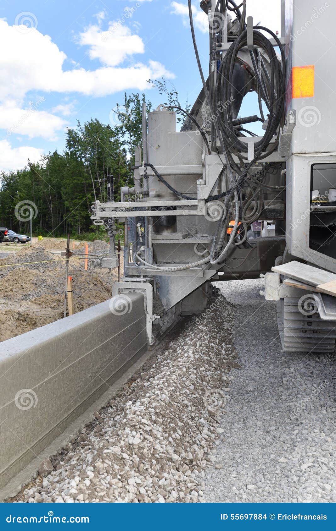 Street Curb Machine At Work Royalty-Free Stock Image | CartoonDealer ...