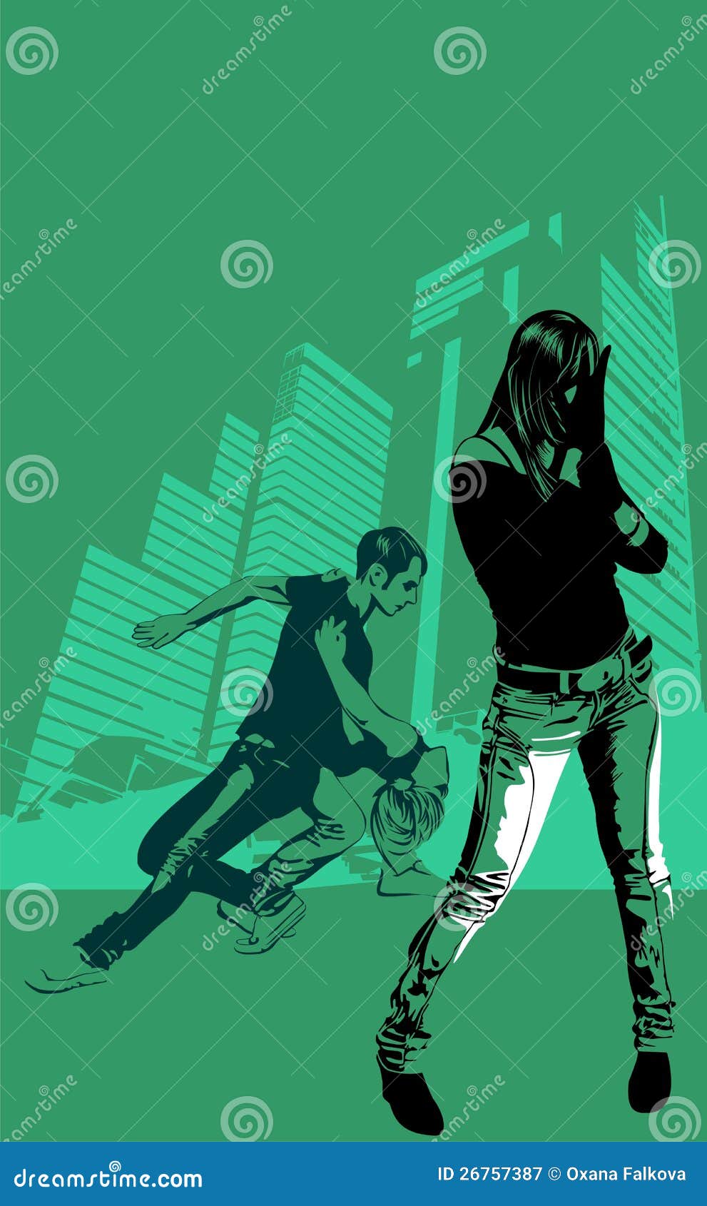 Street dance stock vector. Illustration of disco, tango - 26757387