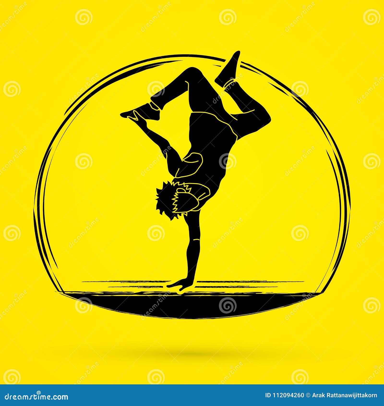 Street Dance, Dancer Action Graphic Vector. Stock Vector - Illustration ...