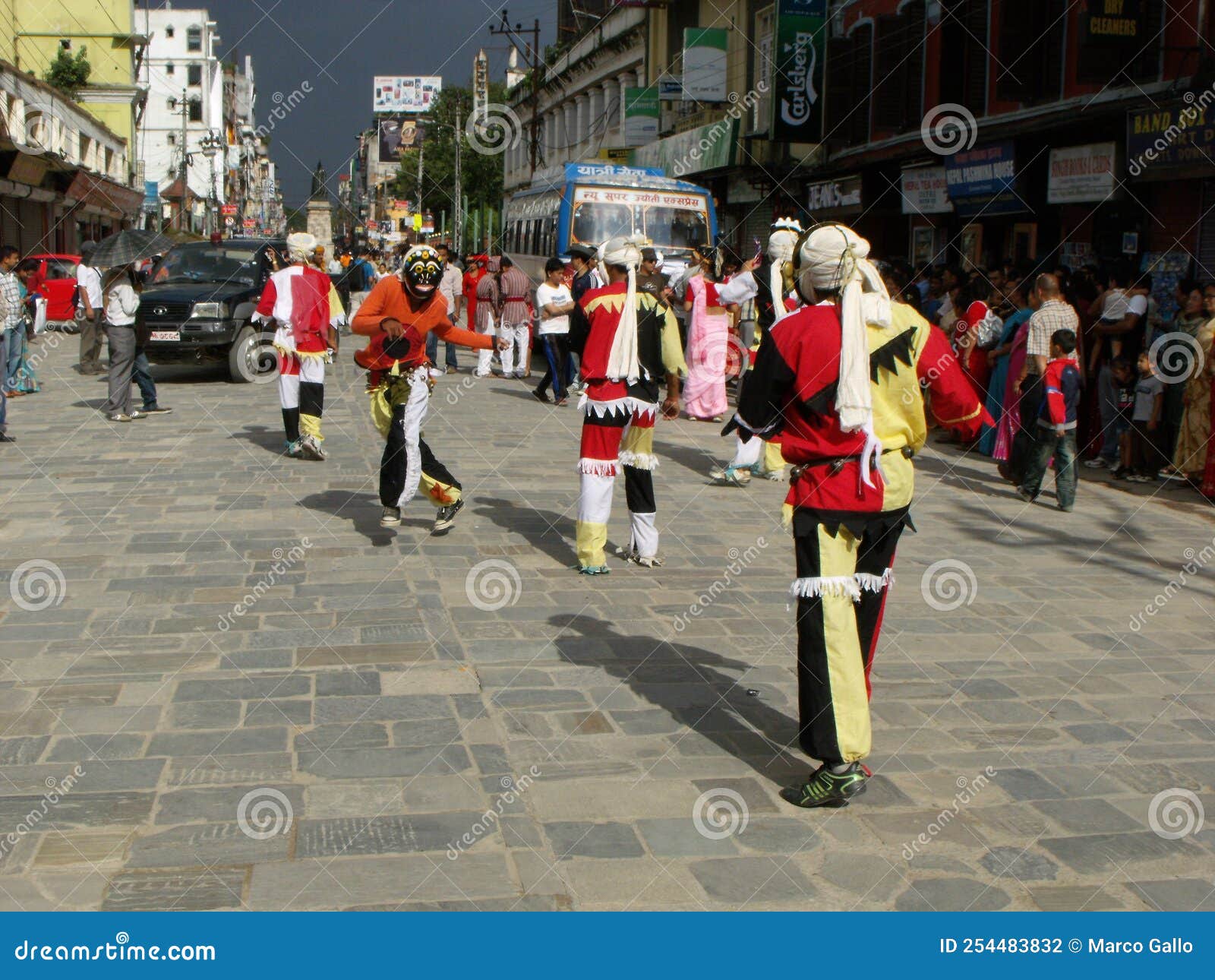 Street Dance Performance on a Street in the Center of Kathmandu. Nepal ...