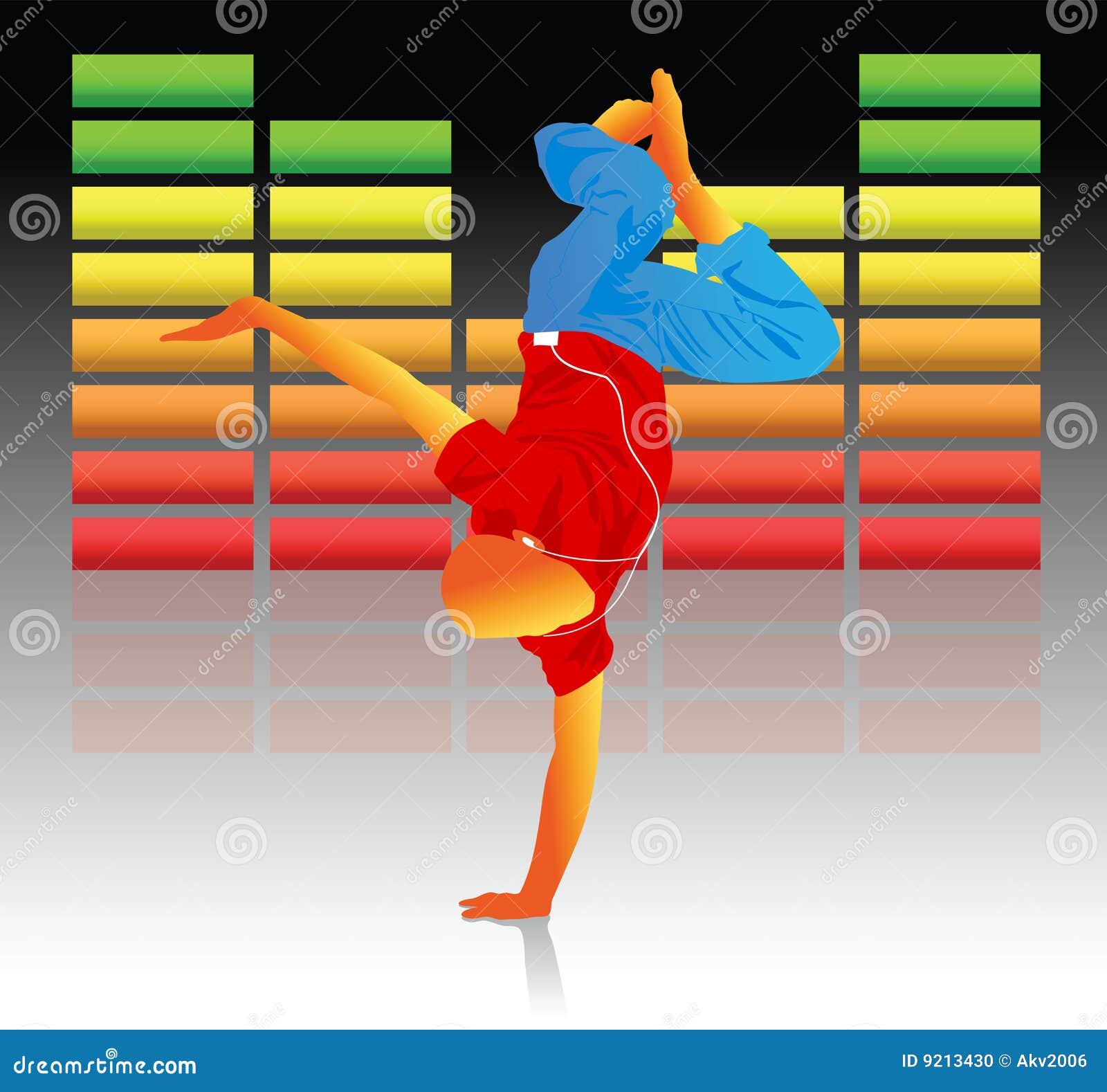 Street dancer stock vector. Illustration of action, moves - 9213430