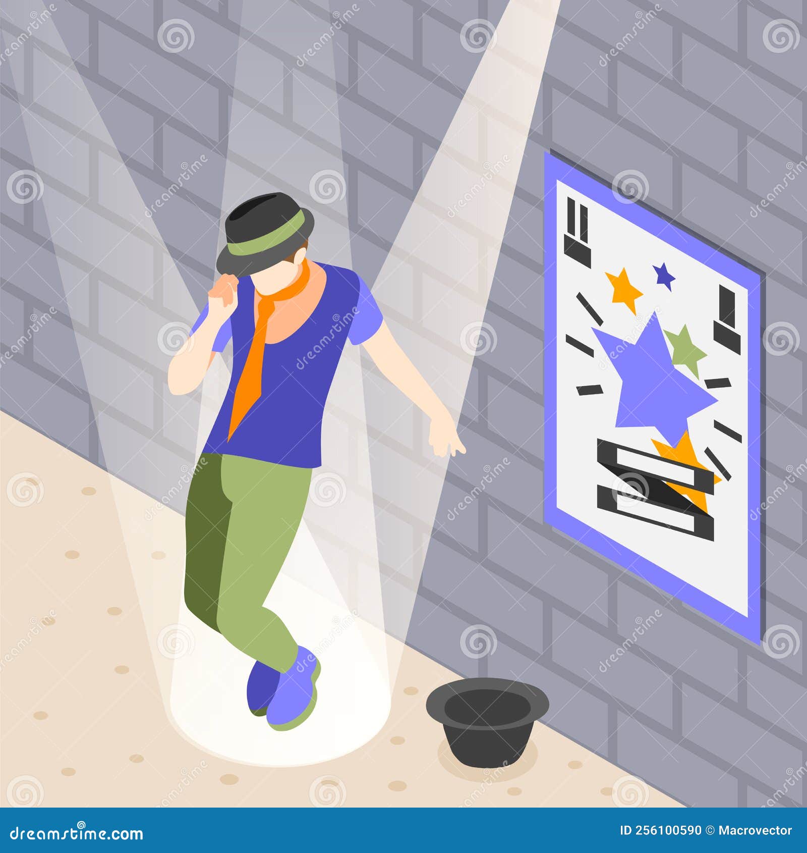 A Hip-hop Dancer, Moonwalk, Silhouette Cartoon Vector | CartoonDealer ...