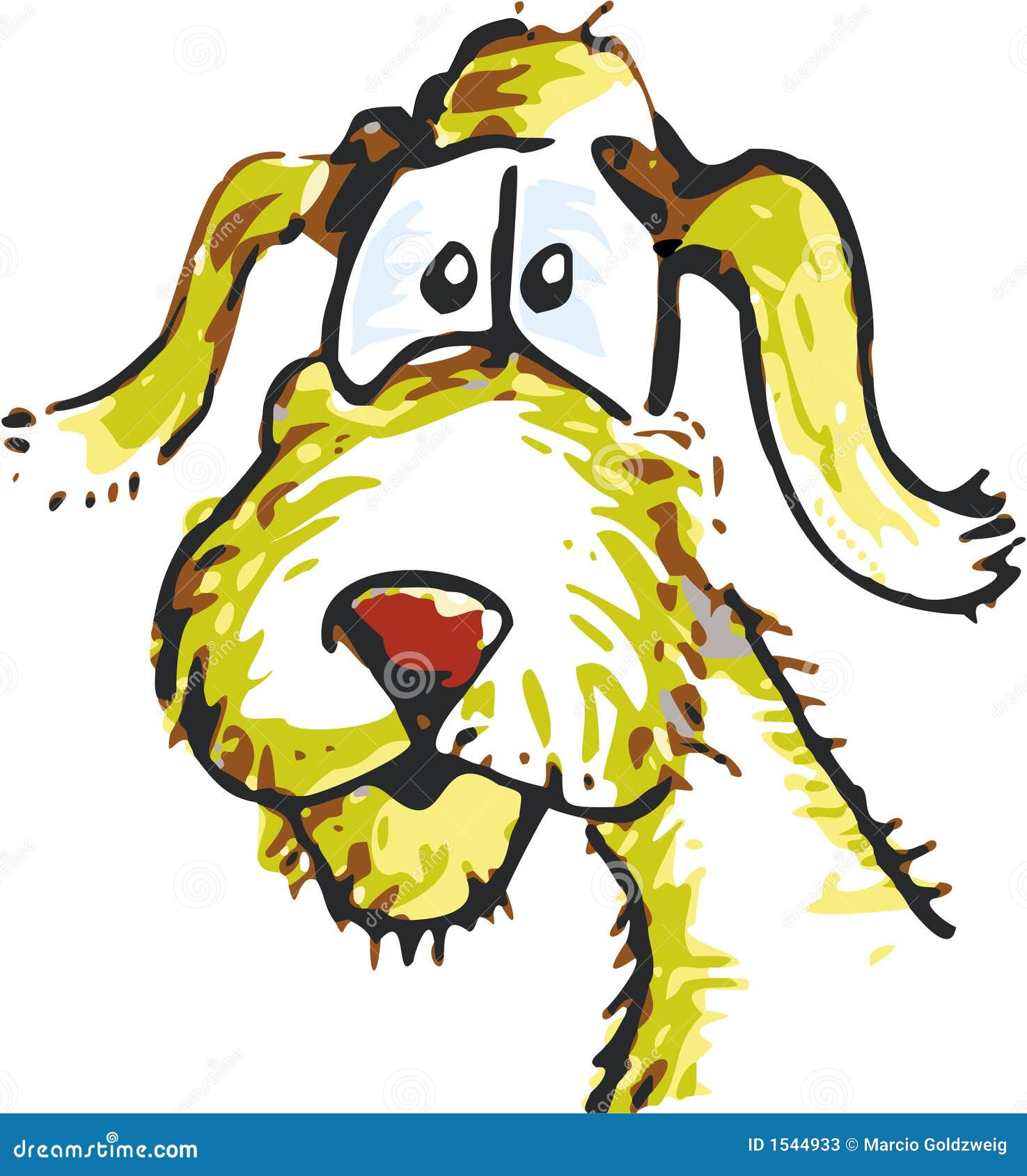 Street Dog stock vector. Illustration of detail, cartoon - 1544933