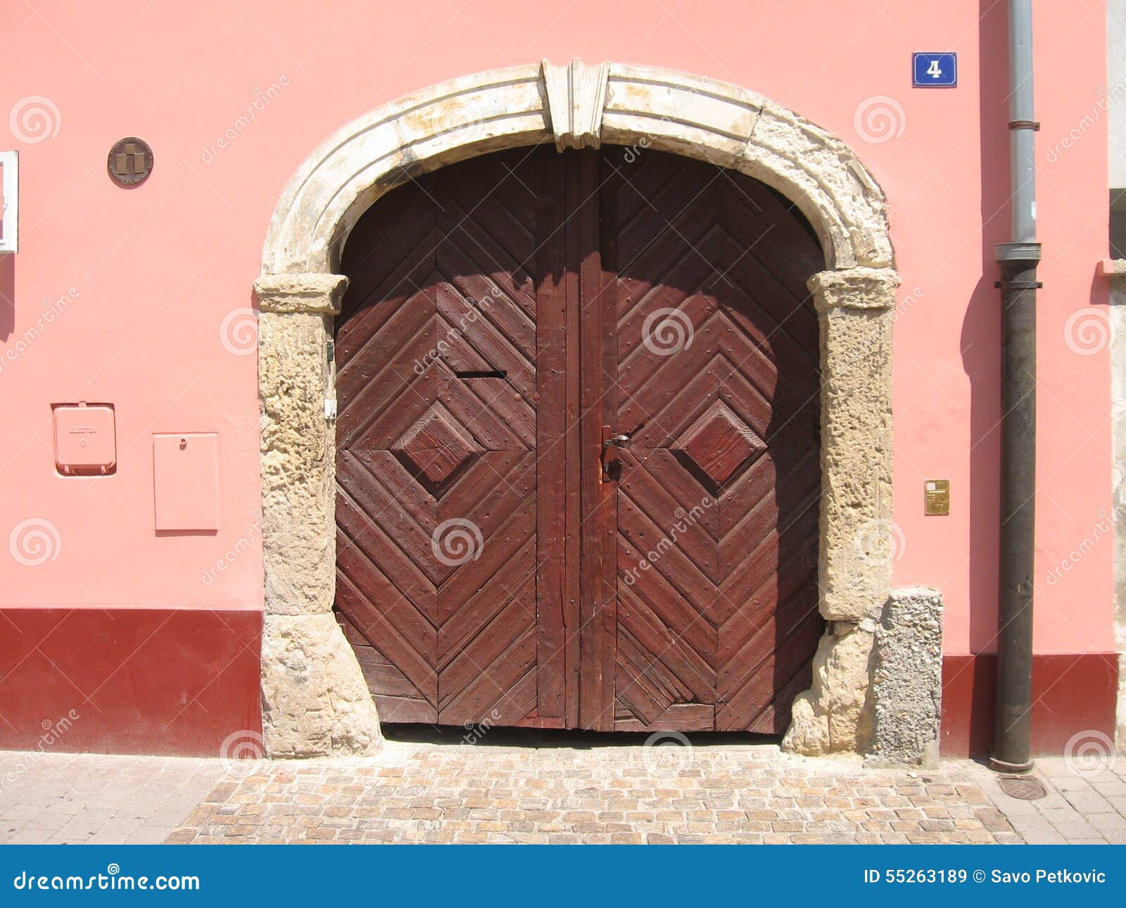 STREET DOORS stock image. Image of hard, doors, stone - 55263189