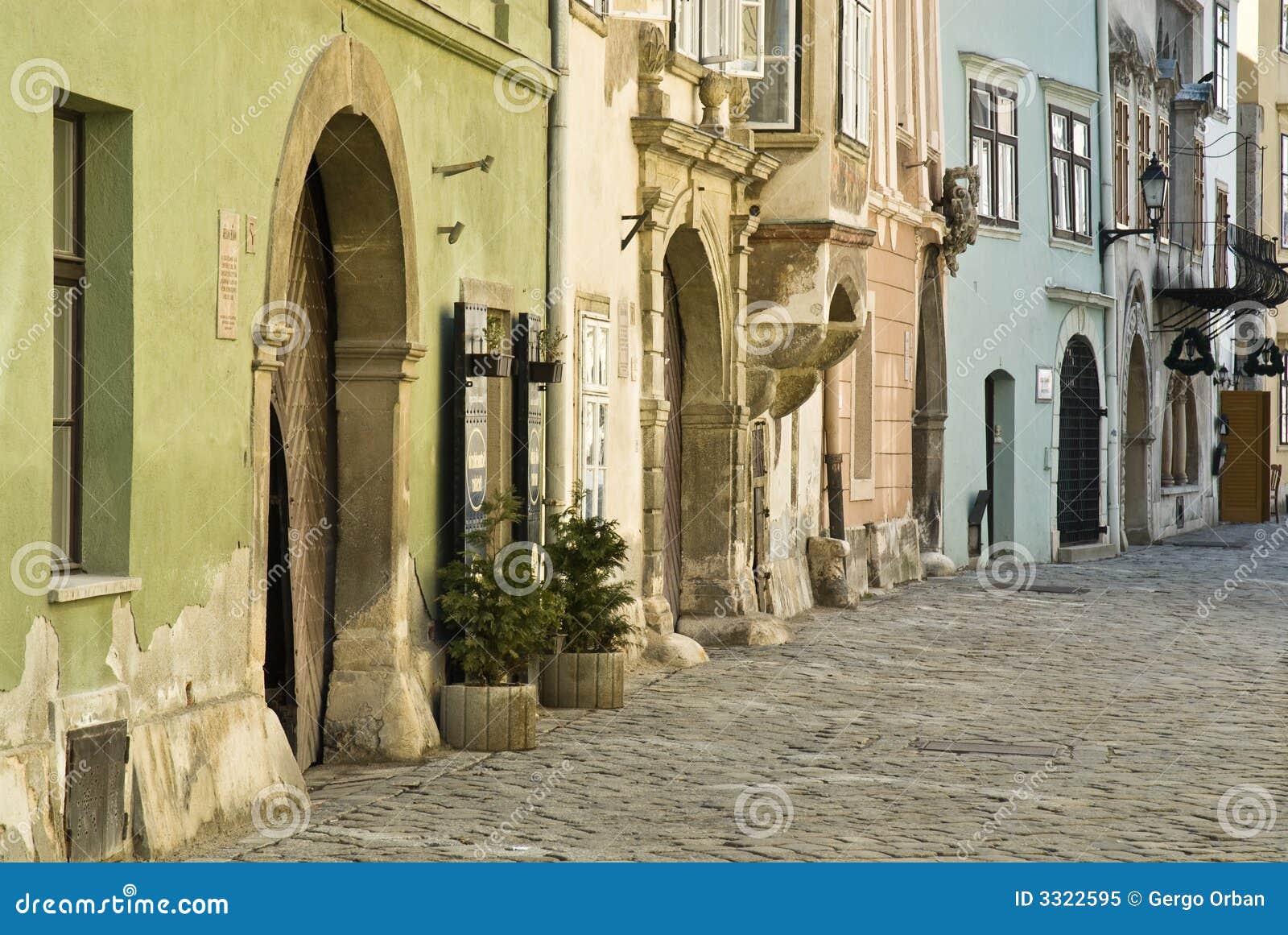 Street facades stock image. Image of beautiful, street - 3322595