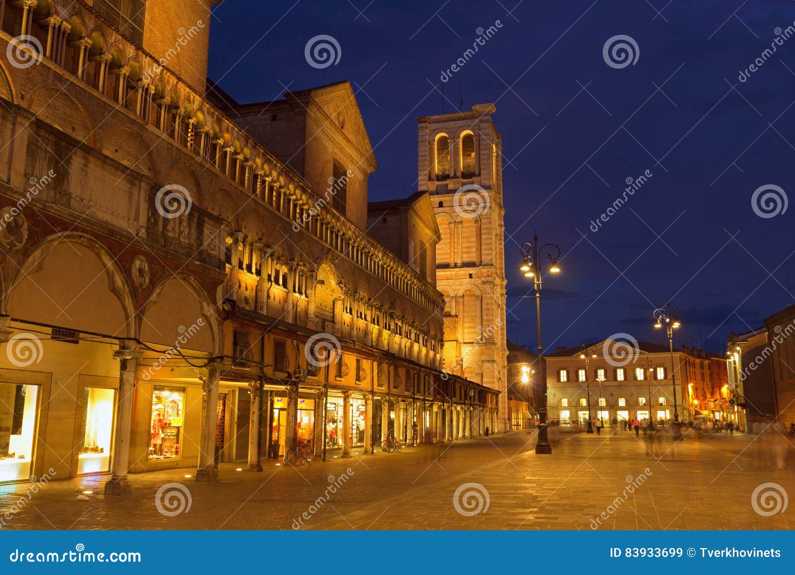 Street of Ferrara editorial stock image. Image of square - 83933699