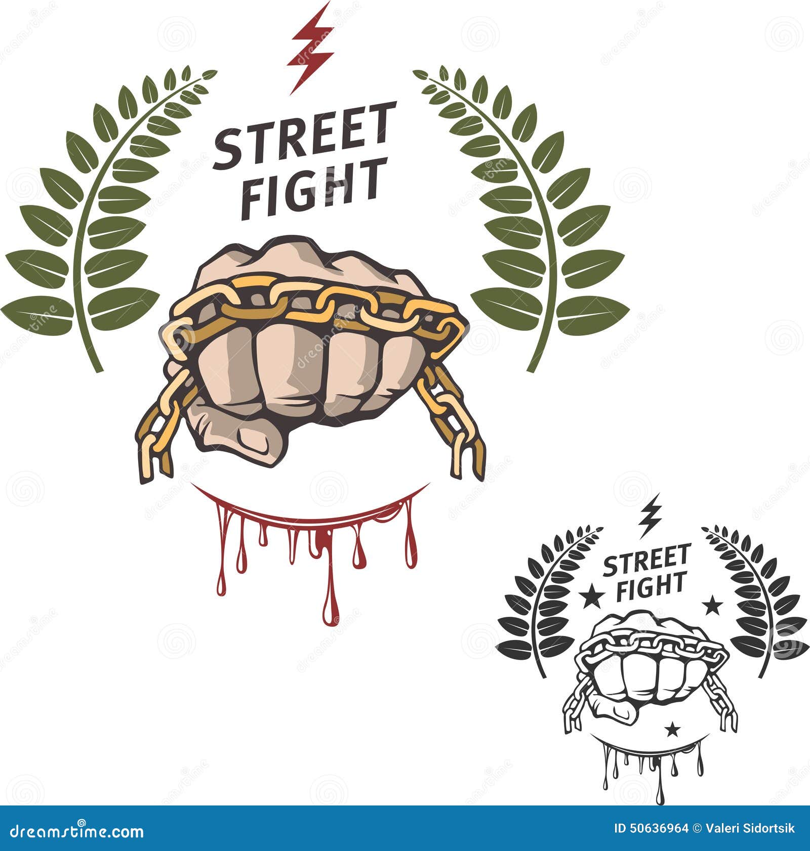 Mad Man In Street Fight Cartoon Vector | CartoonDealer.com #220790996