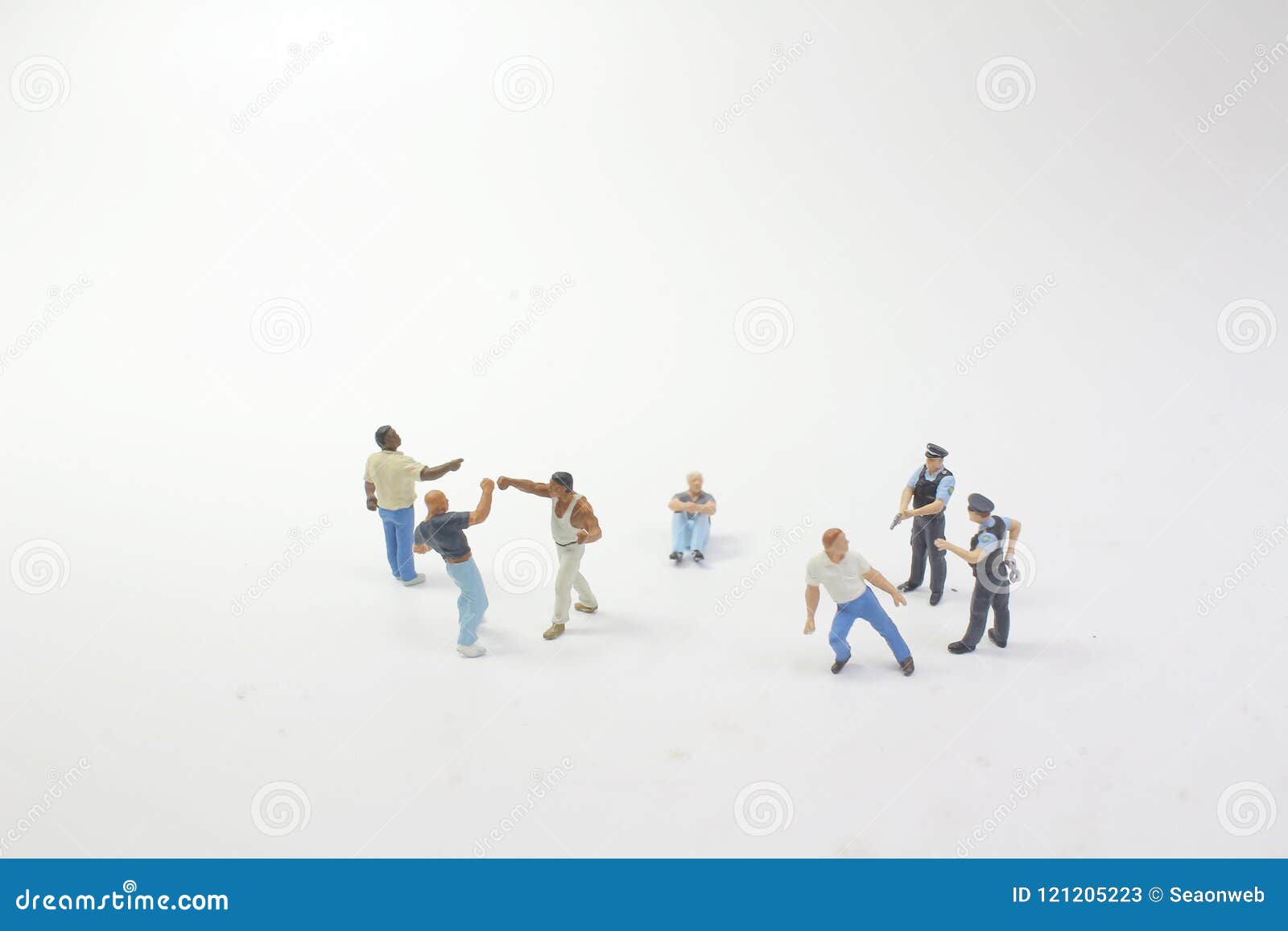 The Street Fight of Figure at the Board Stock Image - Image of sign ...