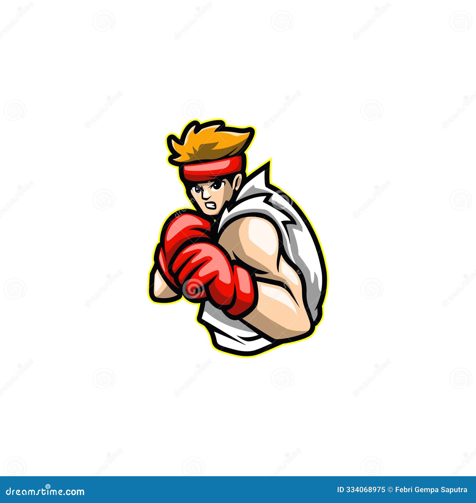 Street Fighter Logo Mascot Vector Stock Vector - Illustration of ...