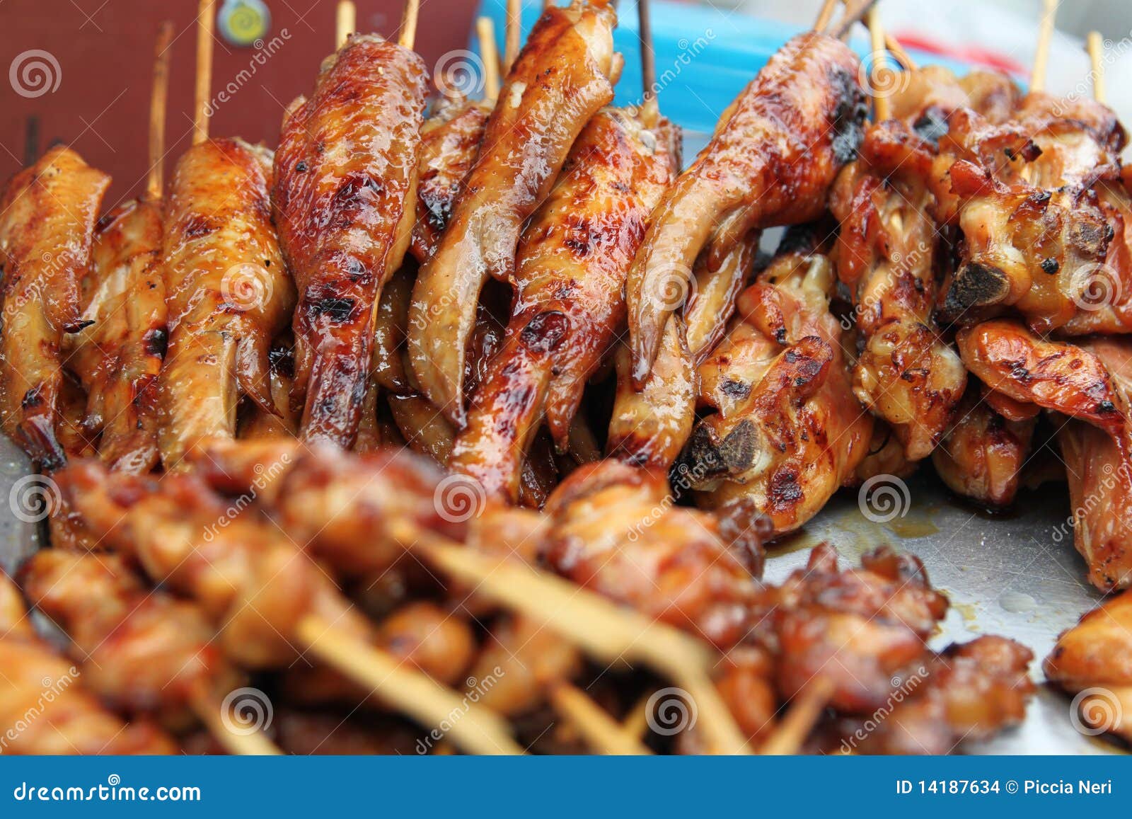Street Food: Grilled Chicken Stock Photo - Image of chicken, home: 14187634